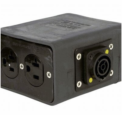 Lex 20 Amp Quad Box powerCON TRUE1 to Edison - BarnDoor