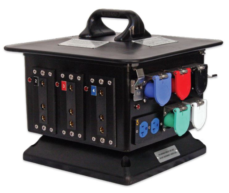 Lex 200A 3 Phase / 6 100A Bates Distro Box - BarnDoor Lighting