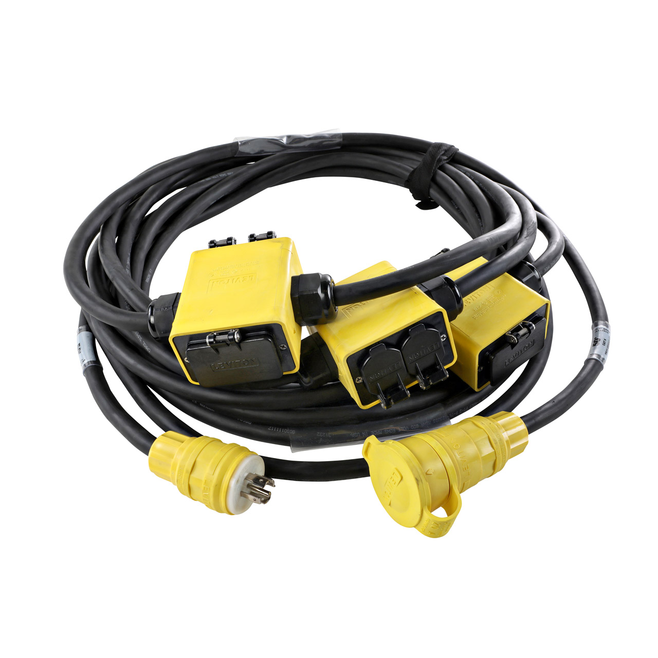 Lex GFCI 3 Phase 20A Quad String Extension Cable | Yellow - Stingers ...