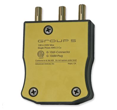 Lex Group 5 100A Male Stage Pin Plug 250V, Inline, Cable Mount,G106M-H ...