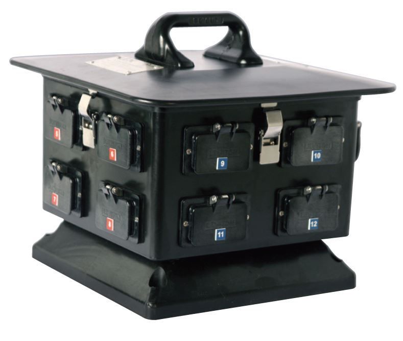 Lex Outdoor Pagoda 100A Cam Distro Box 20A GFCI Duplex - BarnDoor