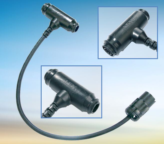 Lex TRUE1 Tee 18" Inlet/Feed Thru to Edison 20A Connector