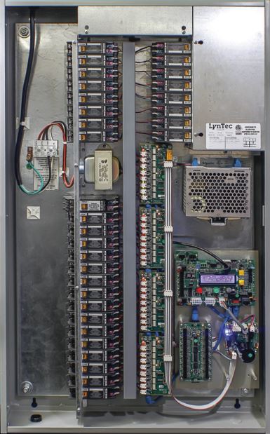 LynTec RPC Relay Panel with 32 Single Pole 20A Panasonic Relay