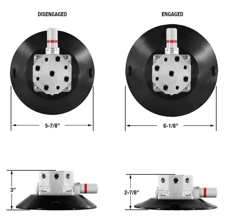 Modern 6" Suction Cup with Multi-Thread Block 026-4822 | BarnDoor