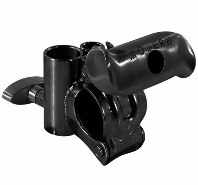 Modern Grid Clamp Junior and Baby Receiver Black Zinc | BarnDoor