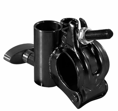 Modern Grid Clamp Junior and Baby Receiver Black Zinc | BarnDoor