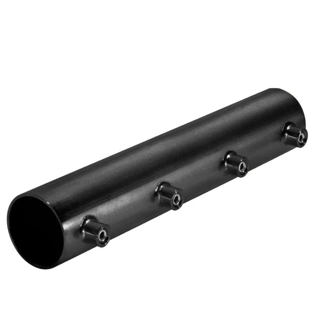 Modern Sleeve for 1 1/2" Speed Rail Pipe Black Zinc | BarnDoor