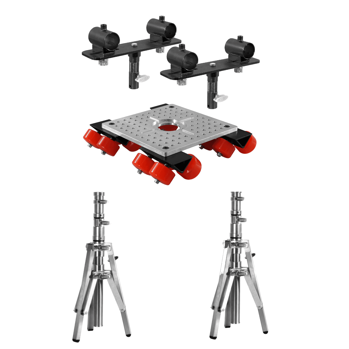 Modern Speed-Rail Slider Kit with 2 Stands1 1/4 inch | BarnDoor Lighting