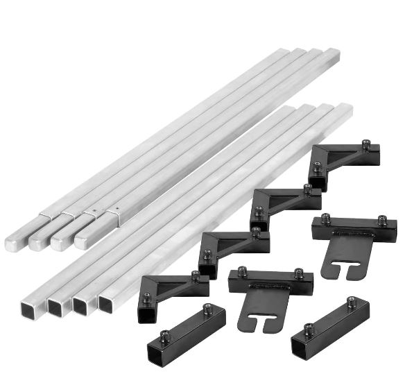 Modern 8x8 Breakdown Frame Black Zinc 4ft Tubes | BarnDoor