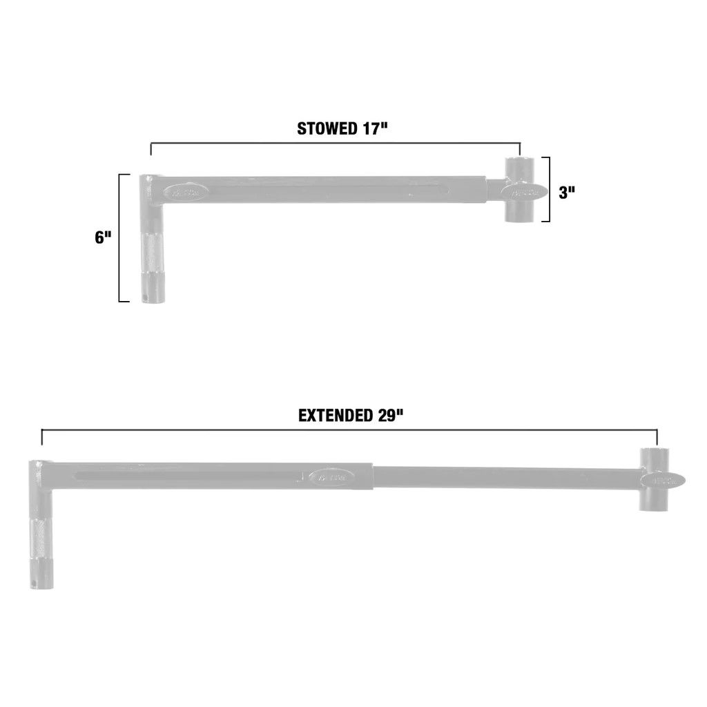 Modern Telescoping Junior Offset Arm 020-3610-BZ | BarnDoor Lighting