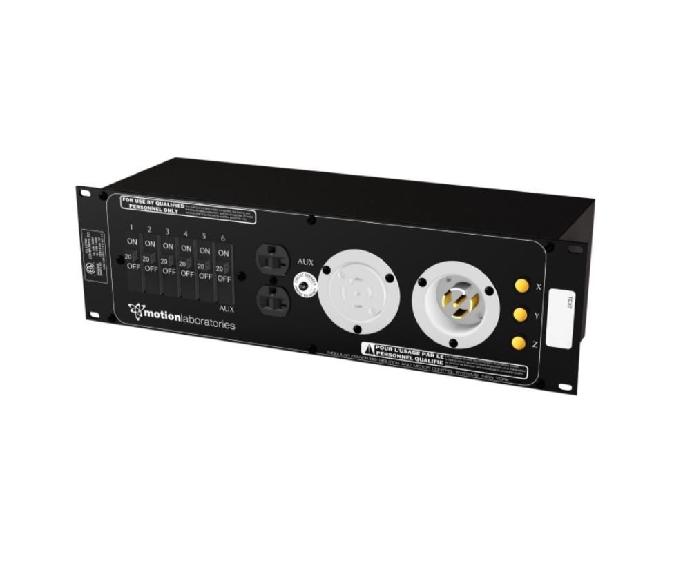 Motion Labs 3RU Rac Pac Distro 19" Rack Mount L21-30 to Edison Duplex | 1103-3-KK-151-0001
