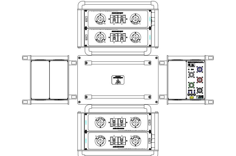 Motion Labs Stackable Distro Box Cam Inputs to (8) L21-30 Outlets 1325 ...