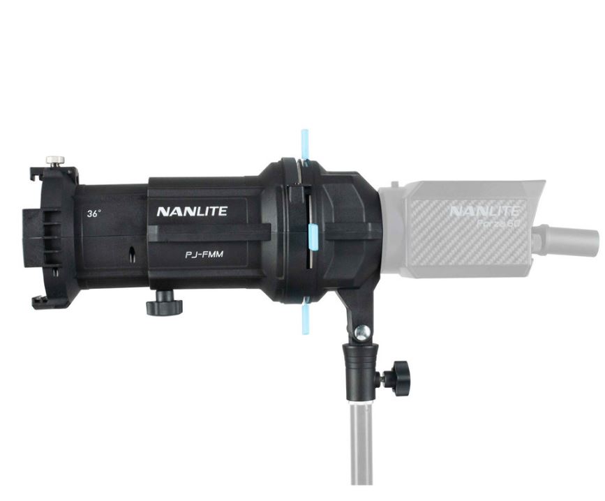 Nanlite Forza Projector for FM Mount with 36 Degree Lens | BarnDoor