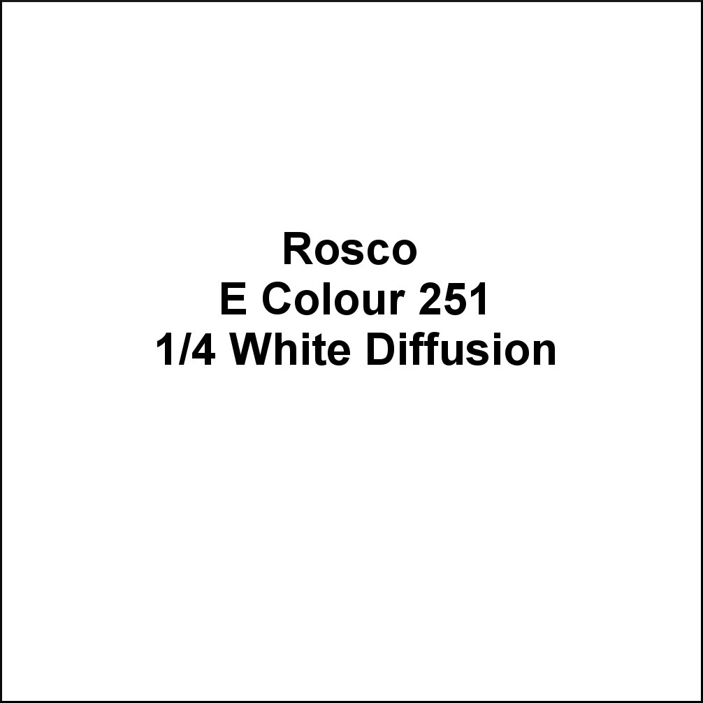 Rosco E Color 251 Quarter White Diffusion Gel Sheet - BarnDoor Lighting
