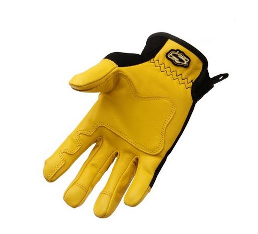 Gaffer Gloves Setwear Tan Black Pro Leather - BarnDoor Lighting