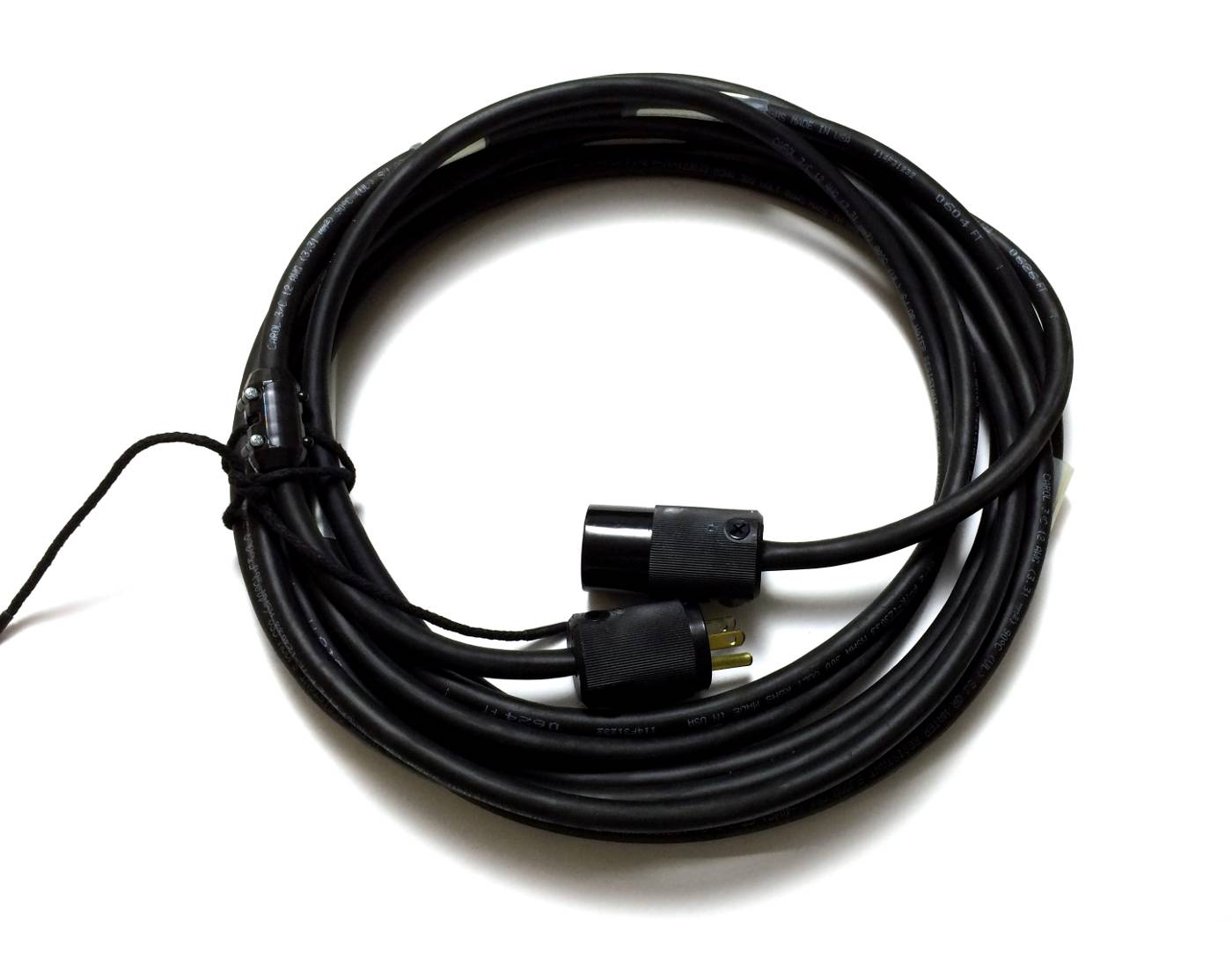 Stinger Edison Extension Cable 50ft 12/3 SJOW - BarnDoor Lighting