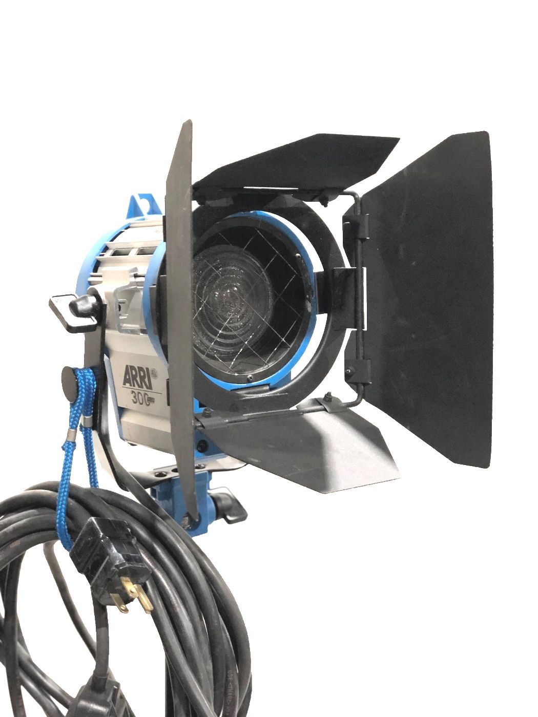 Used Arri 300w Fresnel Light Fixture with Barndoor On Sale
