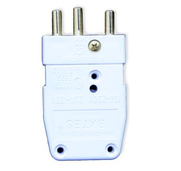 White 20A Stage Pin Plug Male In-Line 120VAC - Stage Spotlights