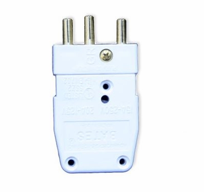 White 20A Stage Pin Plug Male In-Line 120VAC - Stage Spotlights