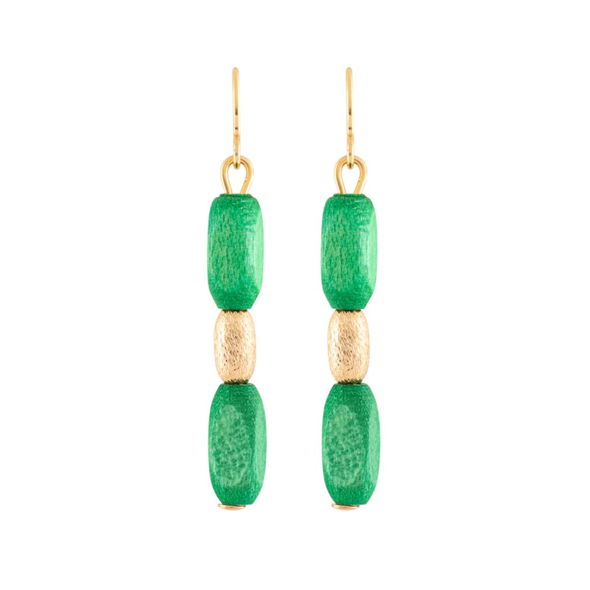 aarikka Elvira Green / Gold Earrings - New Arrivals