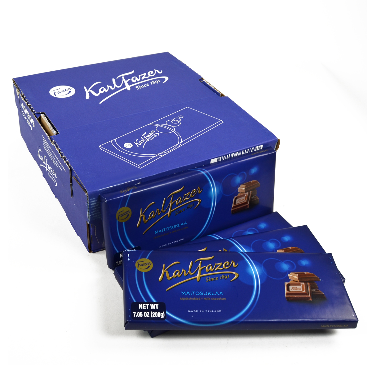 Fazer "Blue" Chocolate Case (22 Bars) - Finnish Candy, Coffee & Food
