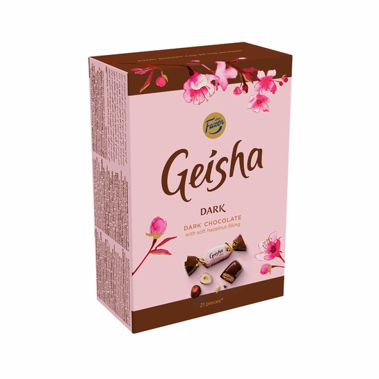 Fazer Geisha Dark Chocolate with Hazelnut Box - 5-1/4 oz - Made in Finland