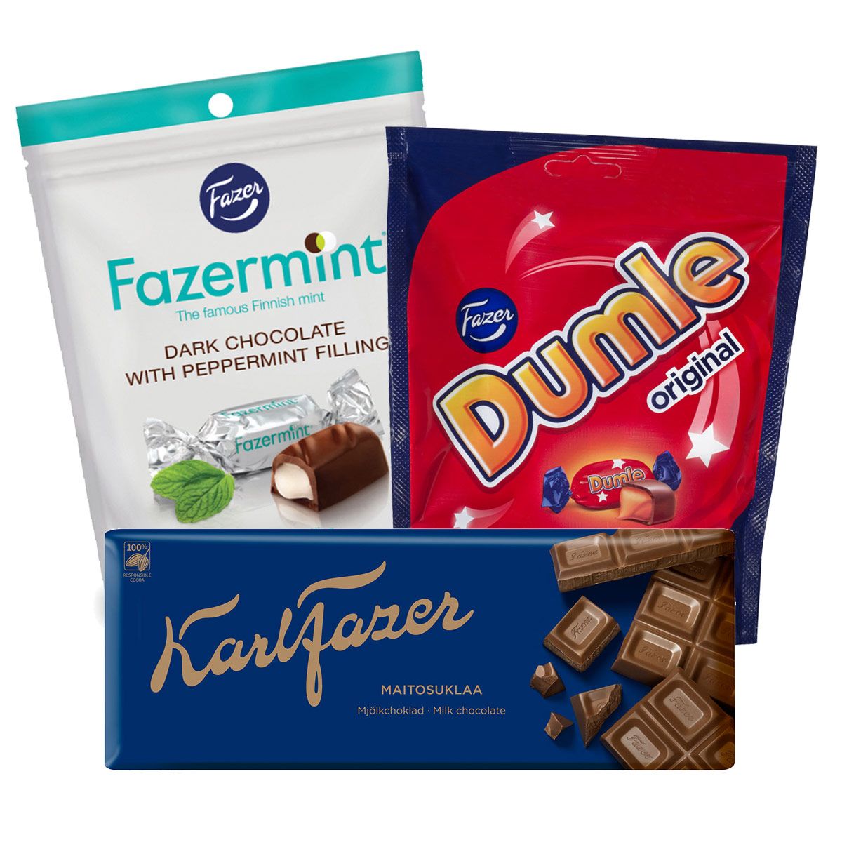 Fazer Tasty Trio of Chocolate Gift Set - Fazer