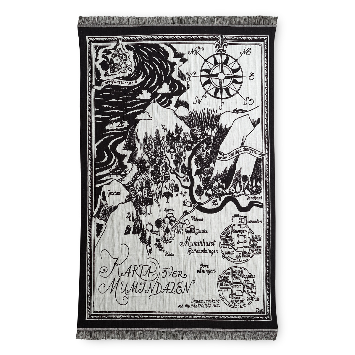 Finlayson Moomin Map Reversible Blanket - Blankets