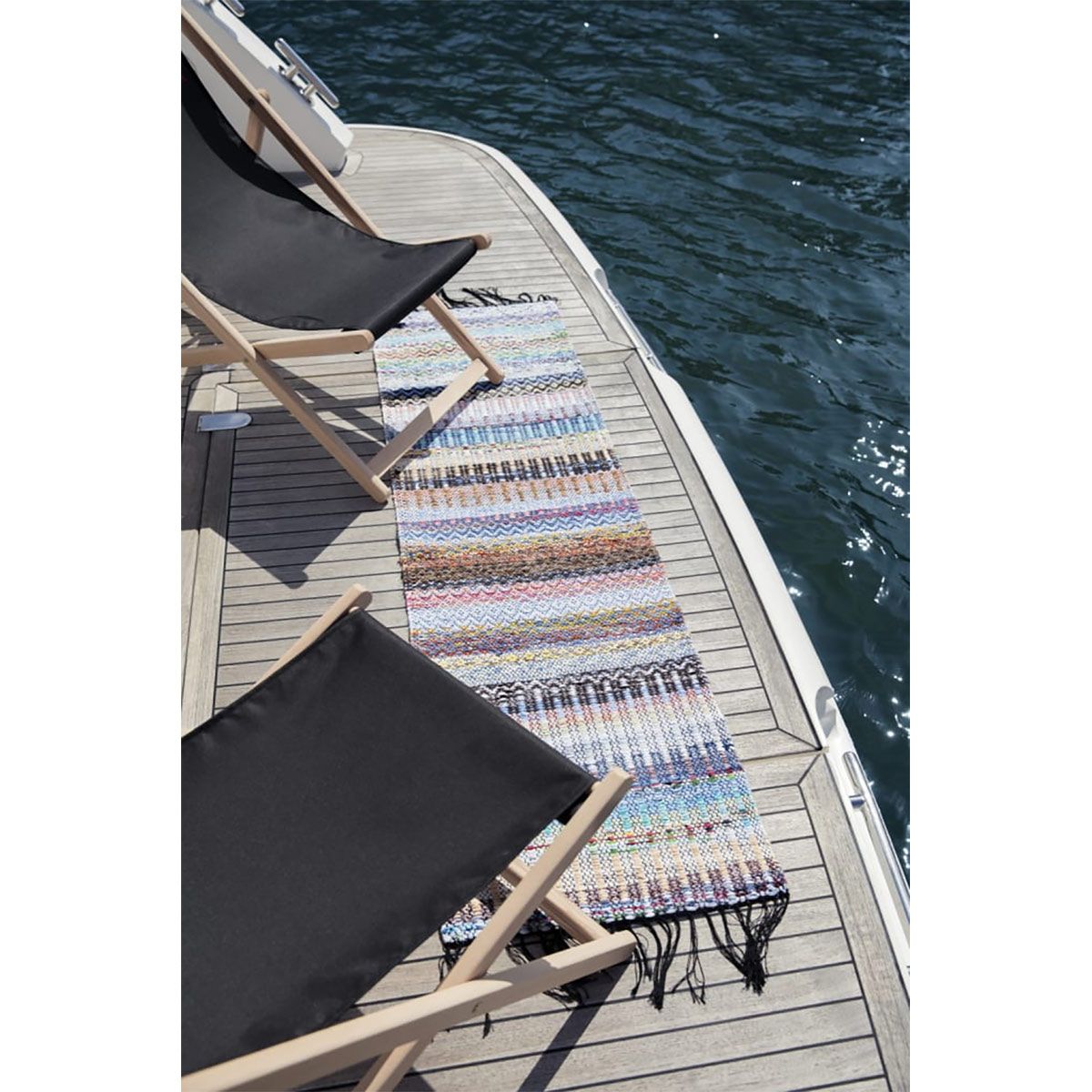 Finlayson Rasypala Black / Multicolor Rag Rug - Made in Finland