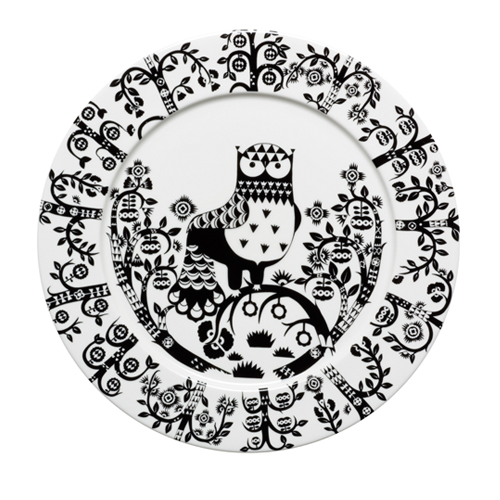 iittala White / Black Taika Dinner Plate - 11-3/4" - iittala Taika ...