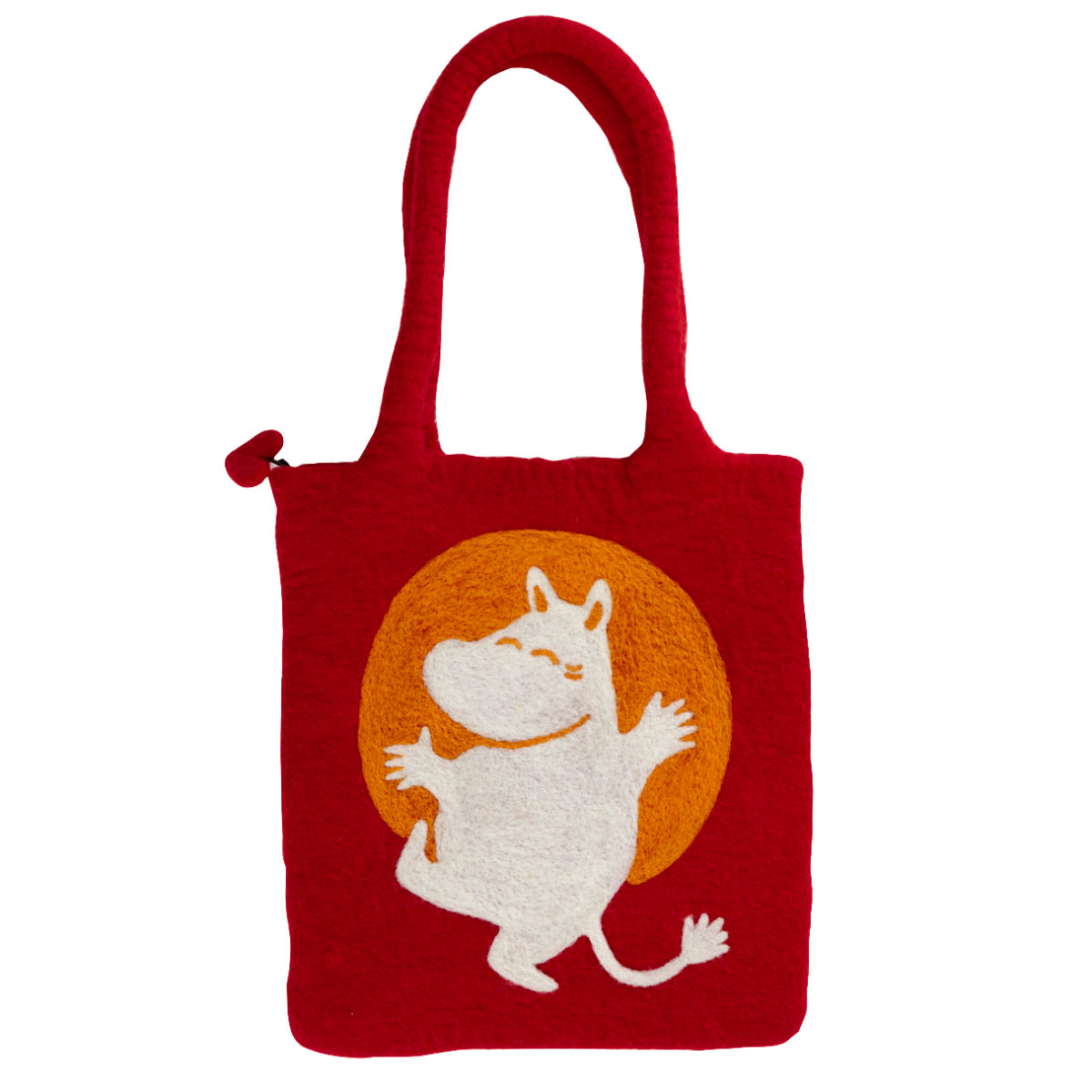 Klippan Happy Moomin Red Felt Wool Bag - Klippan