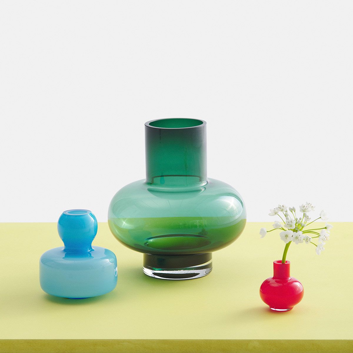 Marimekko Aqua Blue Flower Vase - Marimekko Vases, Plant Pots, & Candle ...