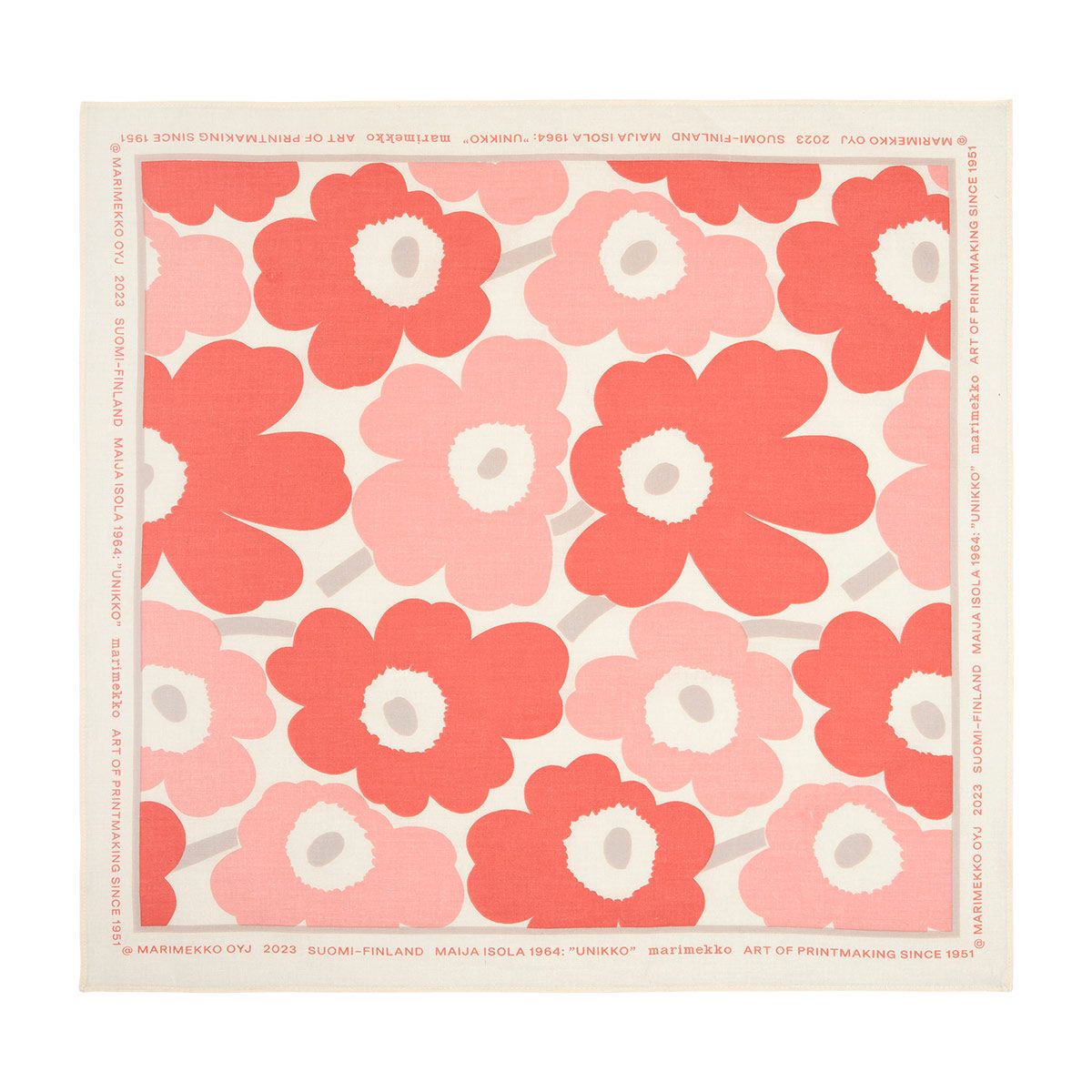 Marimekko Astrilli Unikko Pink / Peach Scarf - Marimekko Scarves