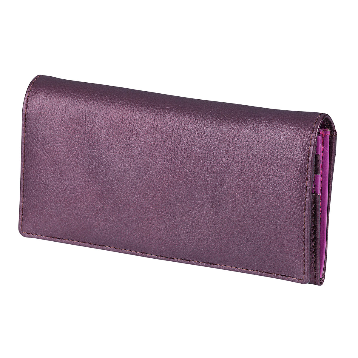 Marimekko Helinä Metal Purple/Grape Leather Wallet