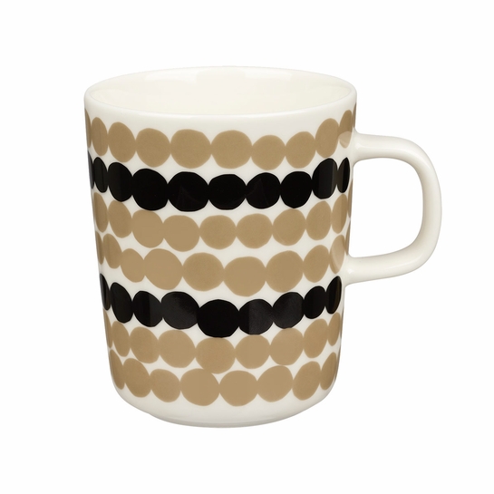 Marimekko Rasymatto Beige / White / Black Mug - FinnStyle Exclusive ...