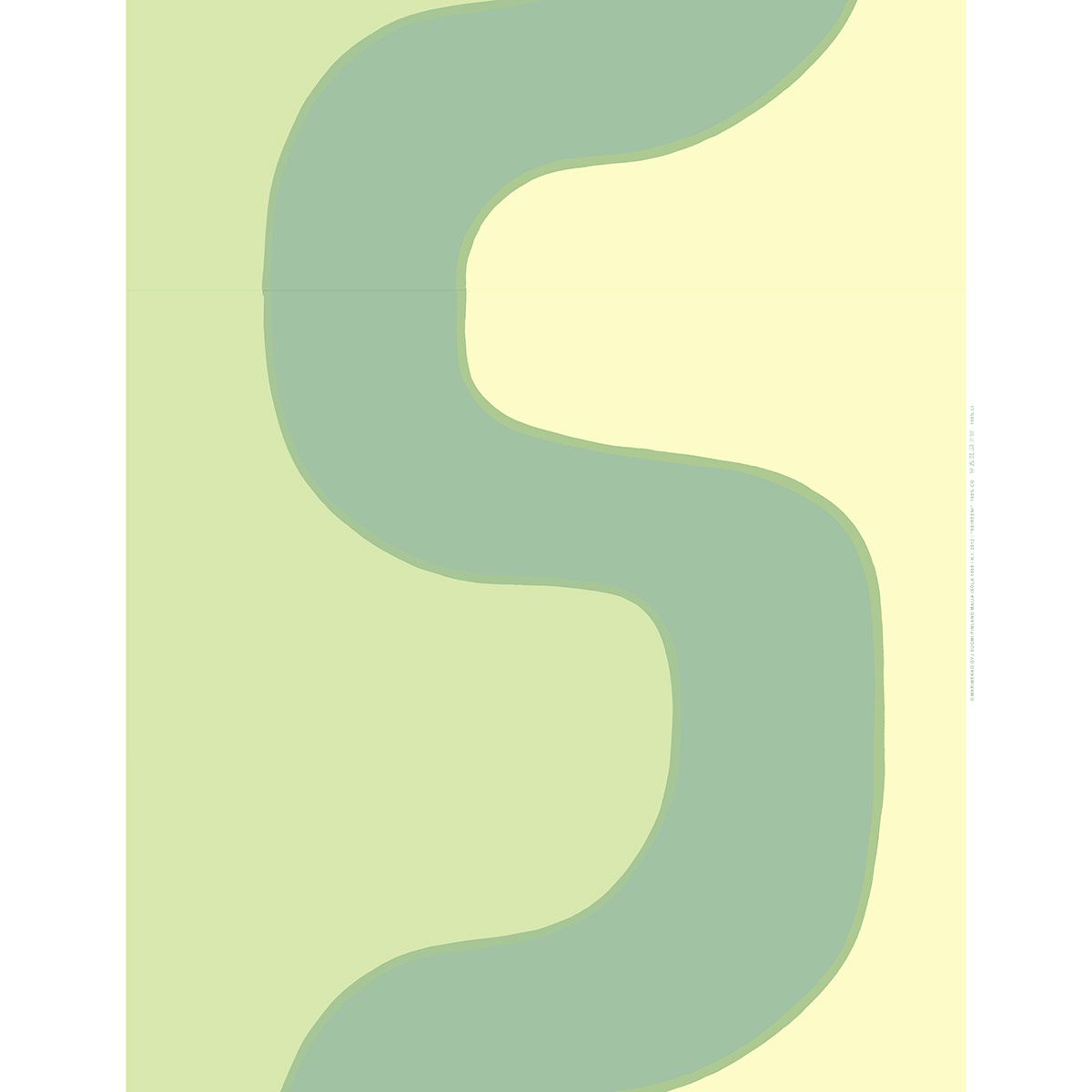 Marimekko Seireeni Green Cotton Fabric Repeat - Marimekko Cotton Fabrics