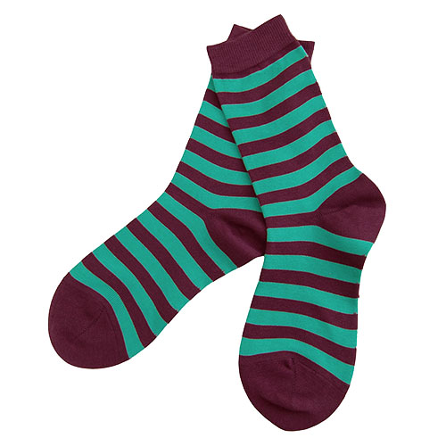 Marimekko Striped Turquoise/Burgundy Socks - Marimekko Socks Sale