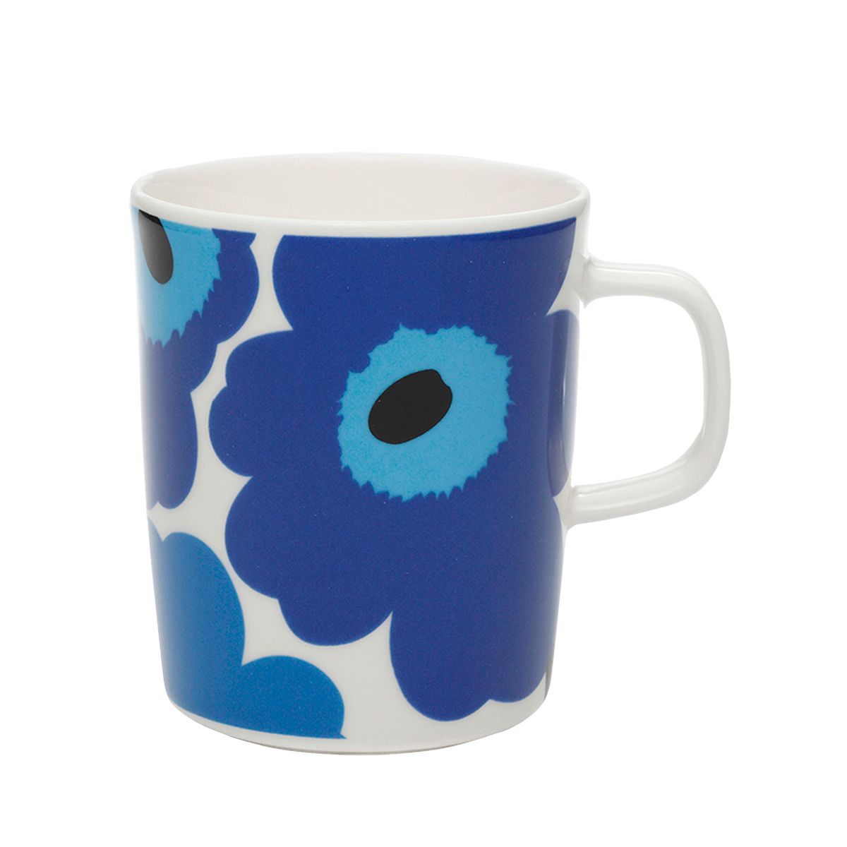 Marimekko Unikko Blue Mugs - Set of 4 - Marimekko Mugs & Cups