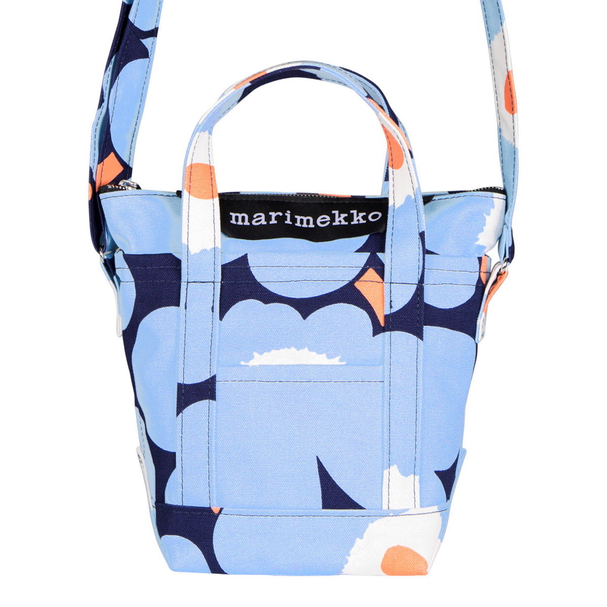Marimekko Unikko Blue / Peach Milli Matkuri Bag - Marimekko Handbags ...