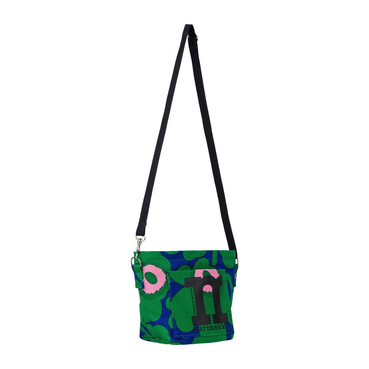 Marimekko Unikko Green / Pink / Blue Mono Mini Crossbody Bag - New Arrivals