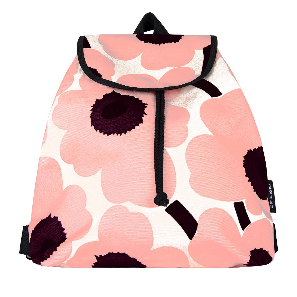 Marimekko Unikko Pink / Burgundy Erika Backpack - Marimekko Backpacks