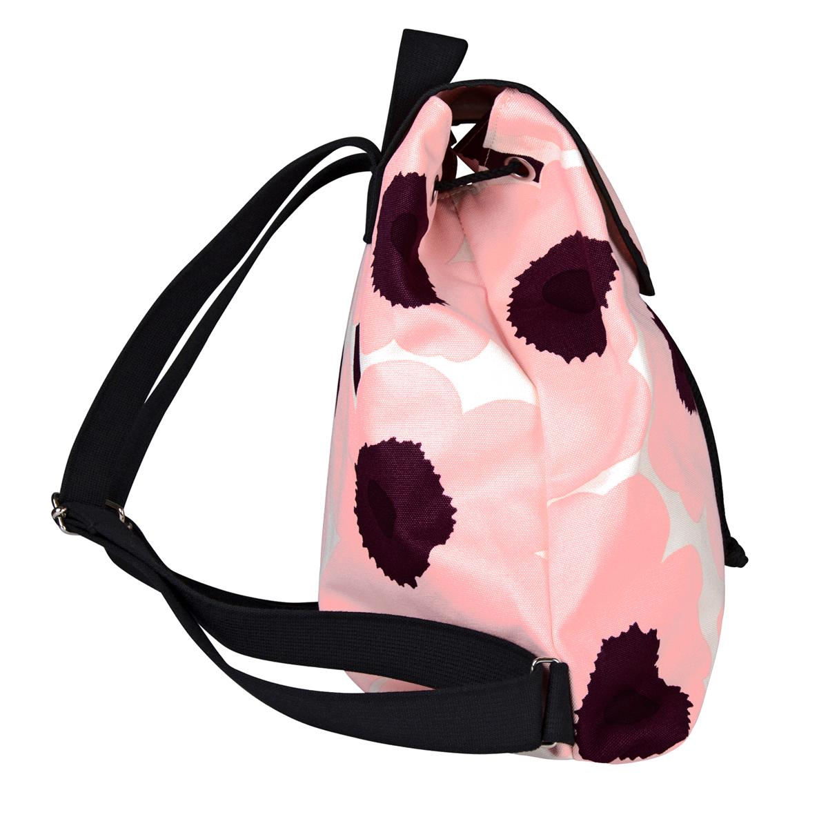 Marimekko Unikko Pink / Burgundy Erika Backpack - Marimekko Backpacks