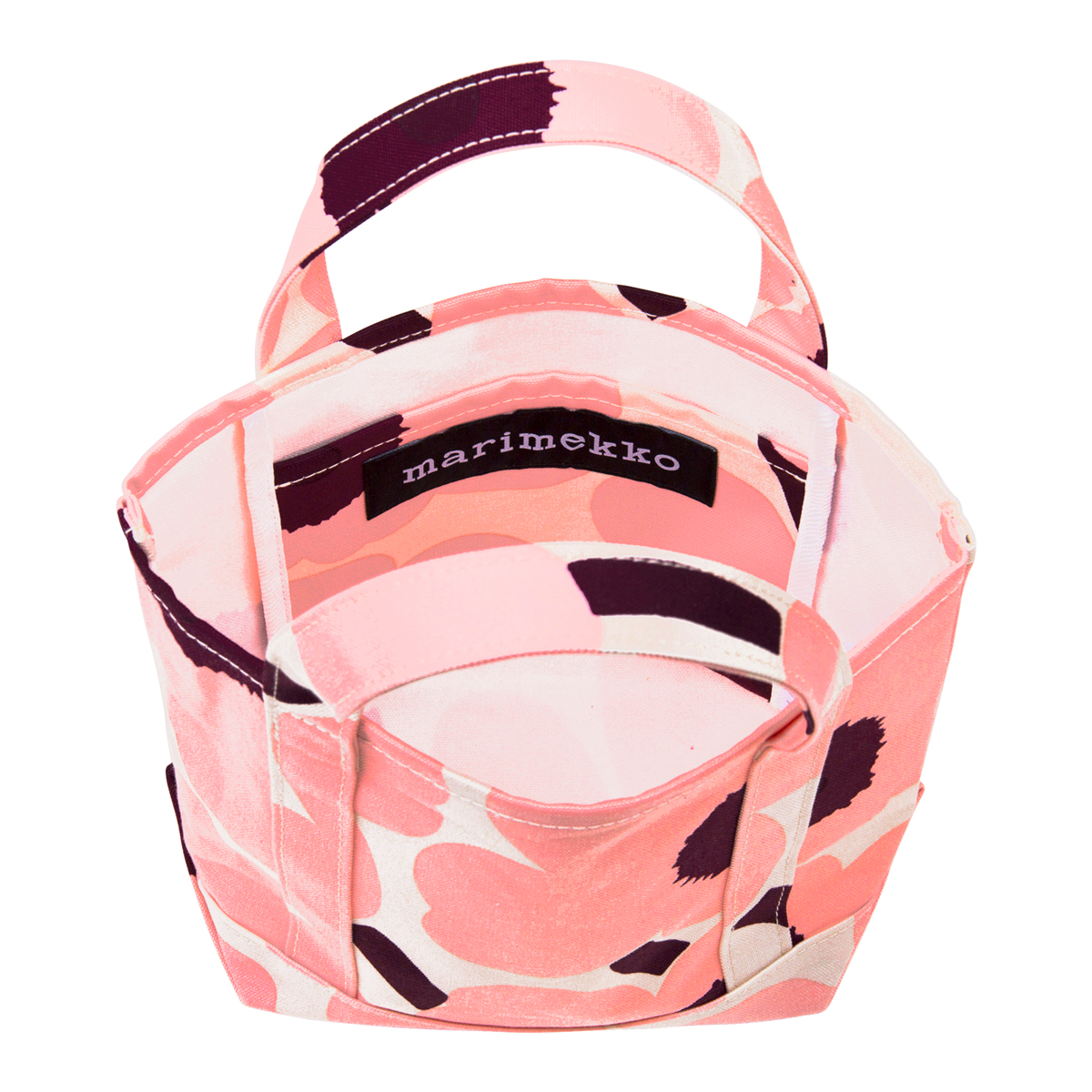 Marimekko Unikko Pink / Burgundy Seidi Bag - Marimekko Handbags ...