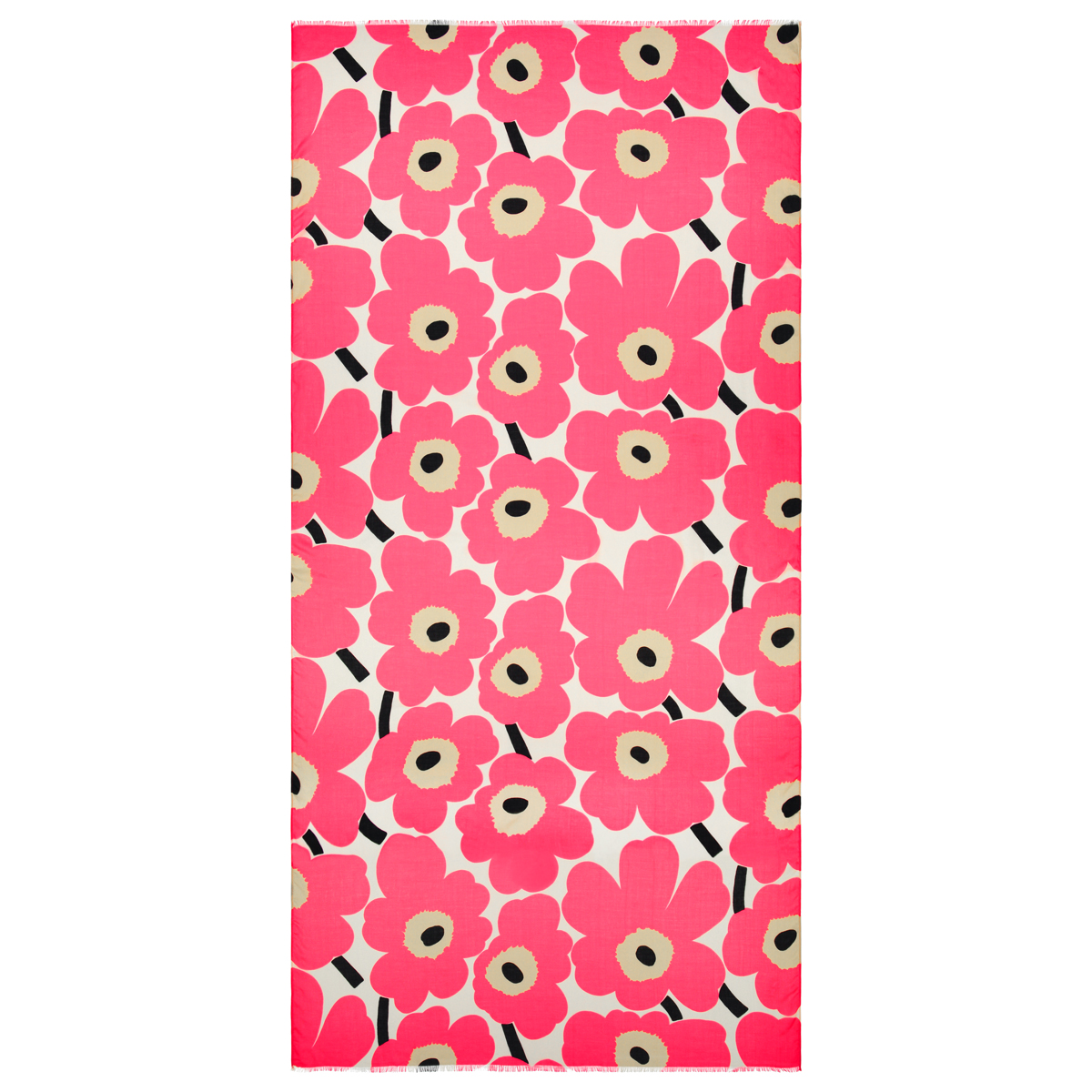 Marimekko Unikko Pink Lyocell Merikaisla Scarf - Marimekko Scarves