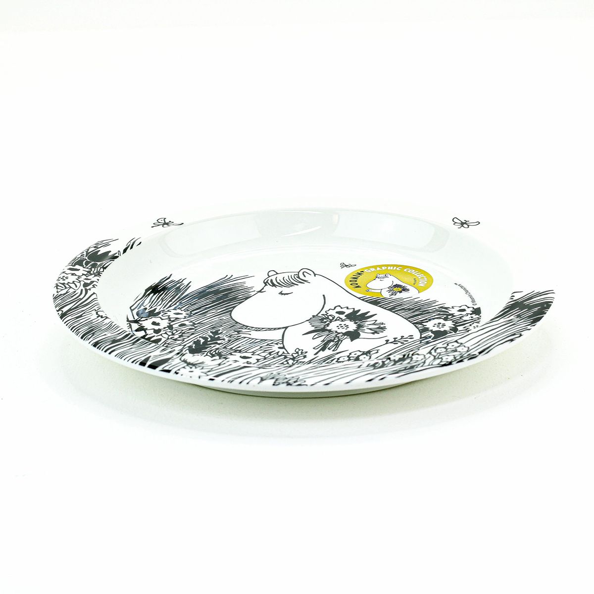 Moomin Graphic Black / White Children's Plate - Rätt Start