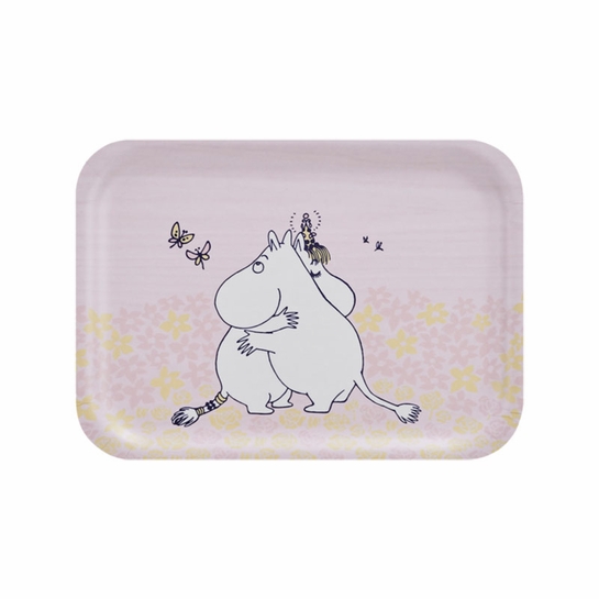 Muurla Moomin Hug Pink / Yellow Tray - Moomin Kitchen & Dining