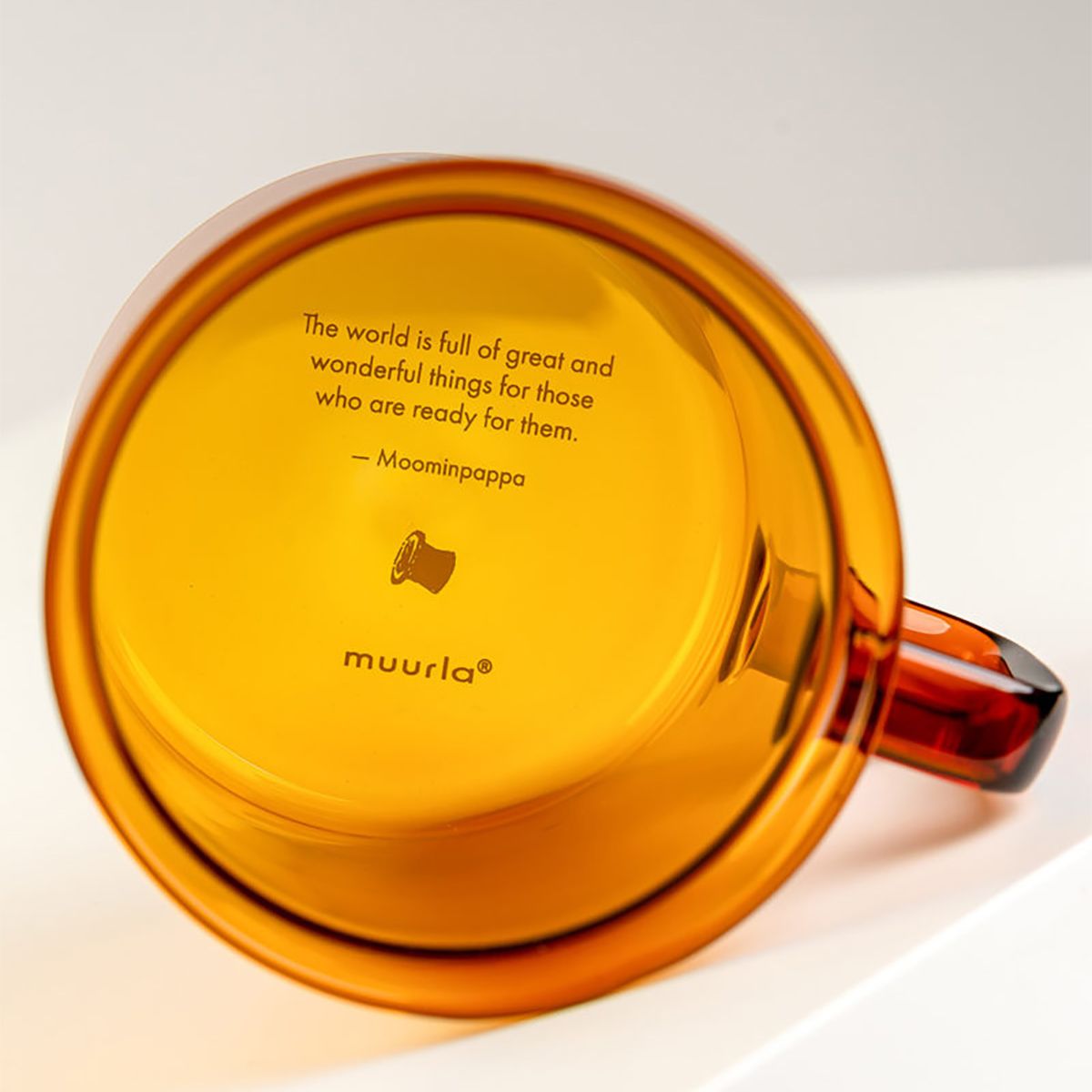 Muurla Moominpappa Amber Glass Mug - Muurla Glassware