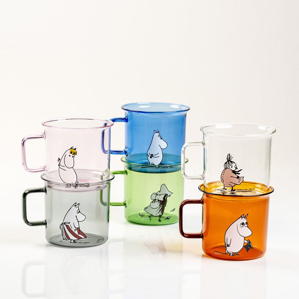 Muurla Moominpappa Amber Glass Mug - Muurla Glassware
