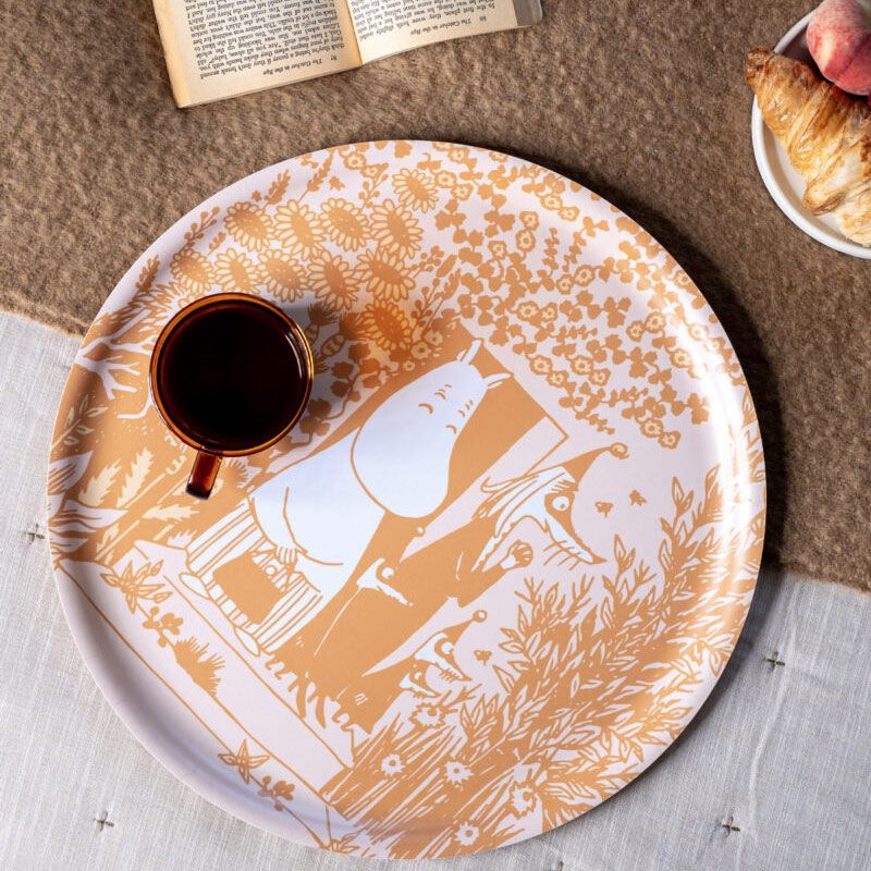 Muurla Moomin Wild Garden Light Orange Large Round Tray - Moomin ...