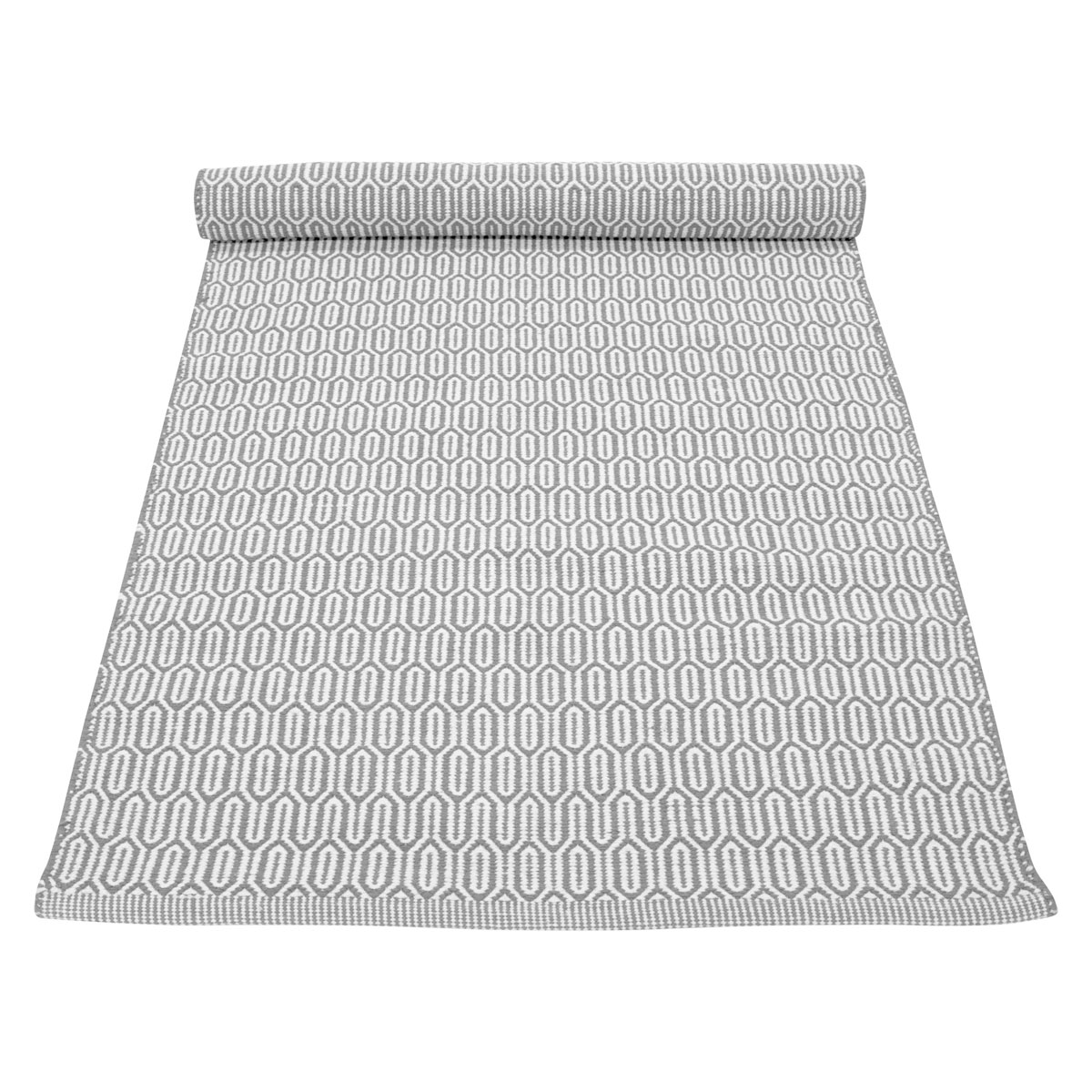Pentik Alvar Light Grey Cotton Rug - Pentik Throw Pillows, Blankets, & Rugs